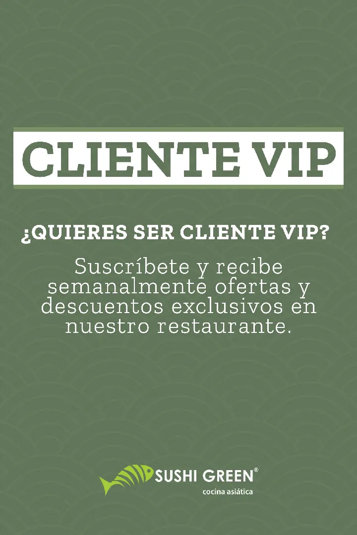 Sushi Green - Menús interactivos